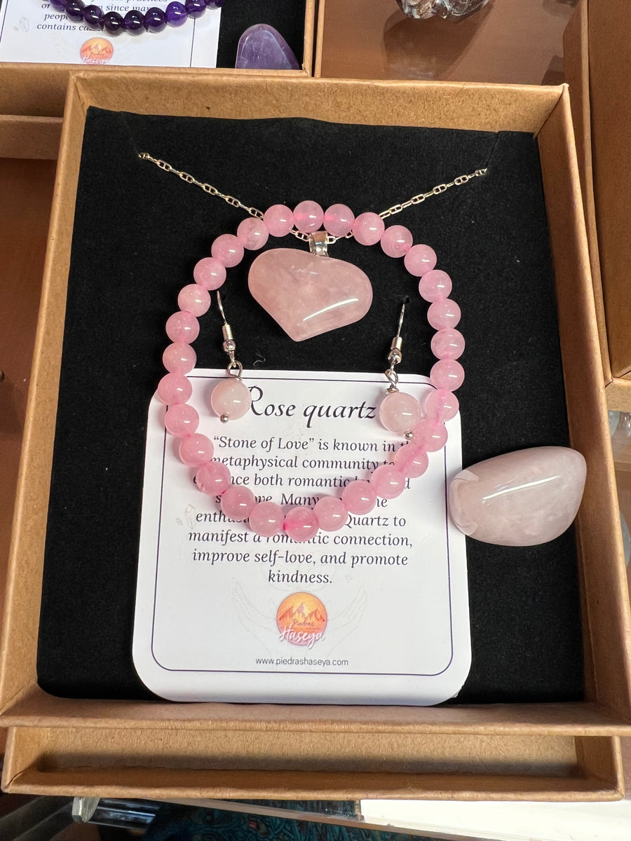 Rose quartz gift set – Piedras Haseya