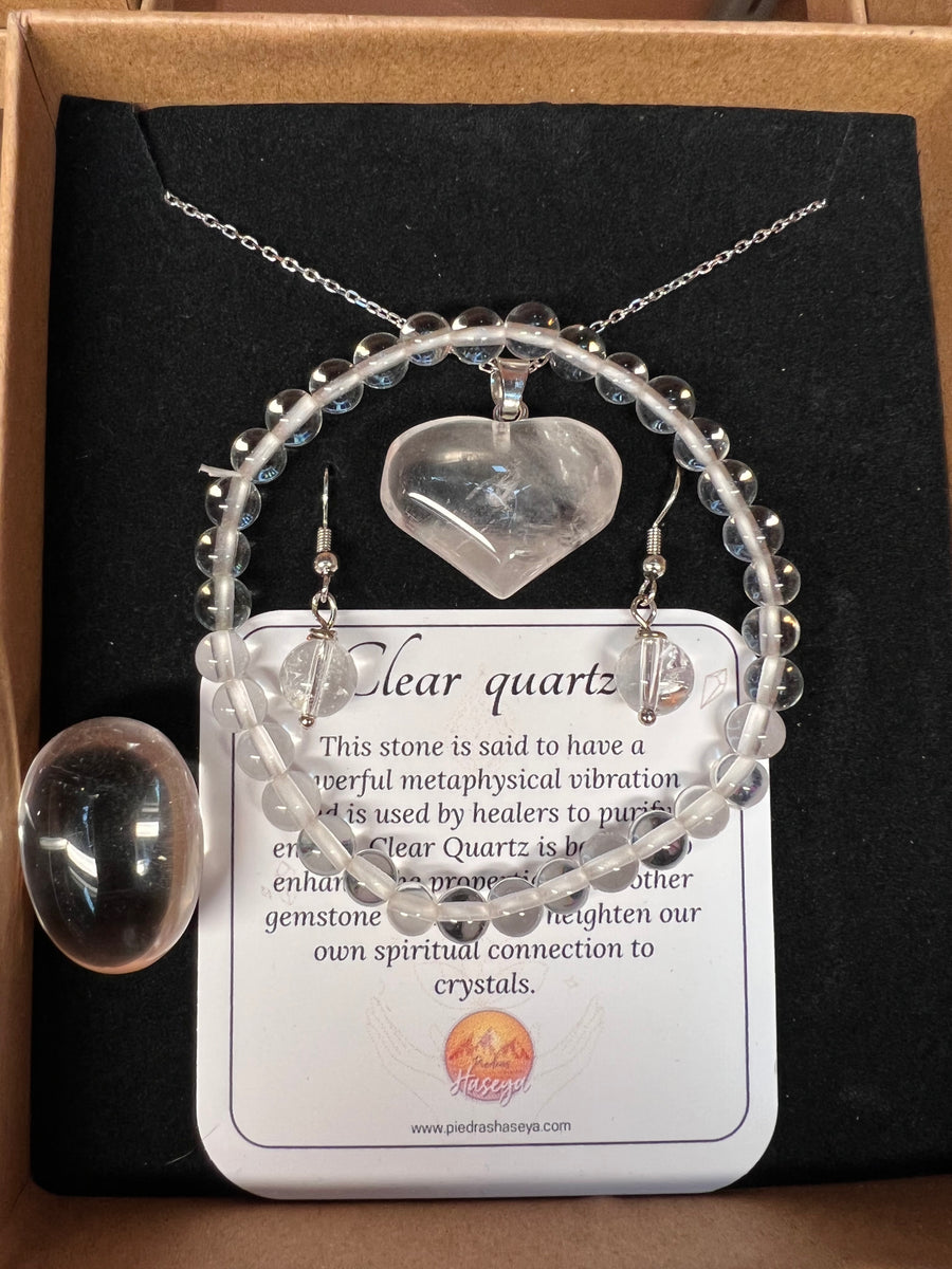 Clear quartz gift set – Piedras Haseya